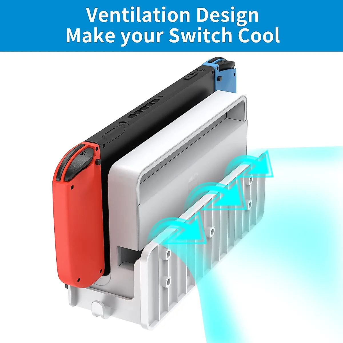 SOKUSIN Wall Mount for Nintendo Switch/OLED - Wall Mount Kit Shelf Stand for Safely Store Your Console, Dock, Games, Controller Near/Behind TV (White)