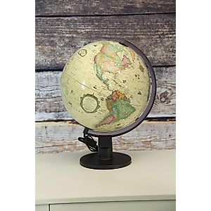 Replogle Spotter 12" (30cm) diameter World Globe, Desktop model (ANTIQUE ILLUMINATED)