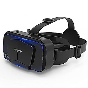 VR SHINECON Virtual Reality VR Headset 3D Glasses VR Goggles for TV, Movies & Video Games, Compatibale iOS & Android Smartphone Within 4.7-7 inch Screen, Black