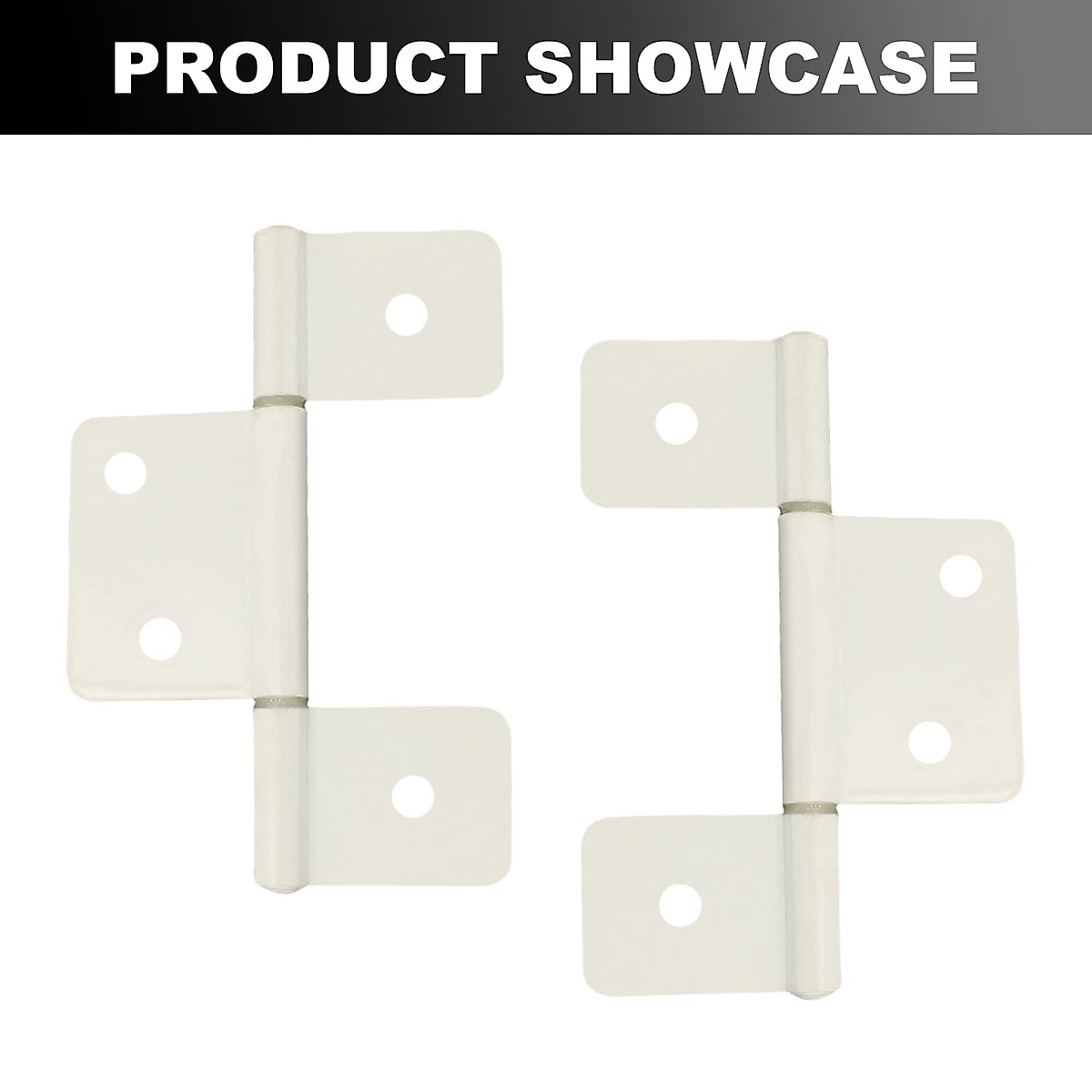 Three Leaf Non-Mortised Hinge for Mobile Home & RV Interior 6 Packa White Door Hinges with Screws