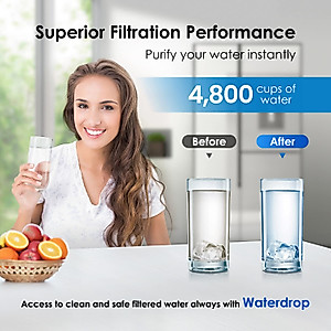 Waterdrop 469690 ADQ36006101 NSF 42&372 Certified Refrigerator Water Filter, Replacement for LG® LT700P®, Kenmore® 9690, ADQ36006102, 46-9690, LFXS30766S, WSL-3, FML-3, RFC1200A, Pack of 3