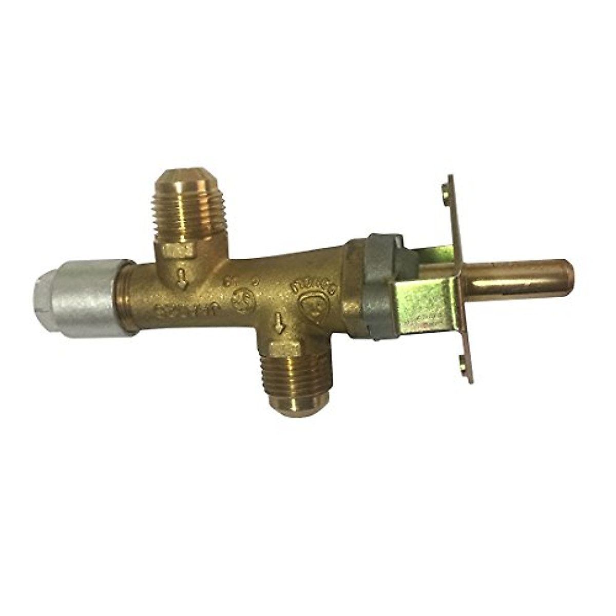 Meter Star CSA Certified Brass Safety Gas Valve for Fire Pit/Gas Grill, BBQ Grill Control Valve Assembly with 3/8" NPT(5/8UNF) Inlet and Outlet Corrugated or Flexible Hose