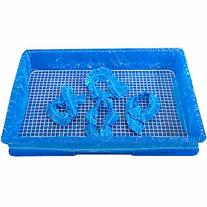 50Pcs Cage Liners for Small Animals-Upgrade Blue Disposable Rabbit Cage Liner Plastic Guinea Pig Cage Bedding Hamster Litter,Leak Proof Cage Liner Bag Toilet Film for Bunny Hamster Hedgehog Cage