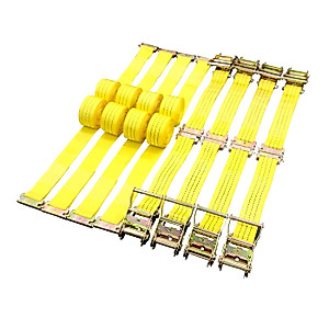 8 Pack E-Track Ratchet Straps 2" x15' 4400LB Tie Down