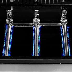 MASTER COOK Classic Liquid Propane Gas Grill, 3 Bunner with Folding Table, Black