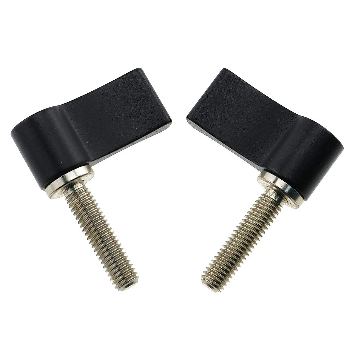 E-outstanding 2pcs L-Shaped 7-Shaped Handle Screw M5 20mm Male Threading Rotating Knob Adjustable Thumb Lever Screw Black for Photographic Equipment