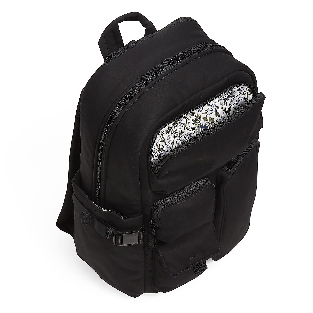 Vera Bradley womens Cotton Utility Large Backpack Bookbag, Prairie Paisley - Recycled Cotton, One Size US