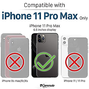 Vena vCommute Wallet Case Compatible with Apple iPhone 11 Pro Max (6.5"-inch 2019), (Military Grade Drop Protection) Flip Leather Cover Card Slot Holder with Kickstand - Space Gray