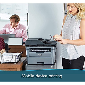 Brother MFC-L2710DW Series Compact Wireless Monochrome Laser All-in-One Printer - Print Copy Scan Fax - Mobile Printing - Auto Duplex Printing - Print Up to 32 Pages/Min - ADF + HDMI Cable