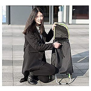 Shopping Trolley on Wheels Multi Function Shopping Cart Aluminum Alloy Cart/Luggage Cart/Trolley/Portable Cart/Folding Trolley/Ad 15 Kg Storage Hand Trucks,