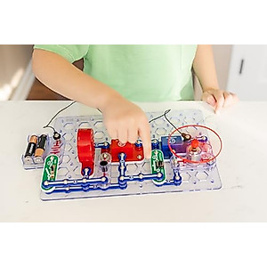 Snap Circuits Jr. SC-100 Electronics Exploration Kit, Over 100 Projects, Full Color Project Manual, 28 Parts, STEM Educational Toy for Kids 8 +