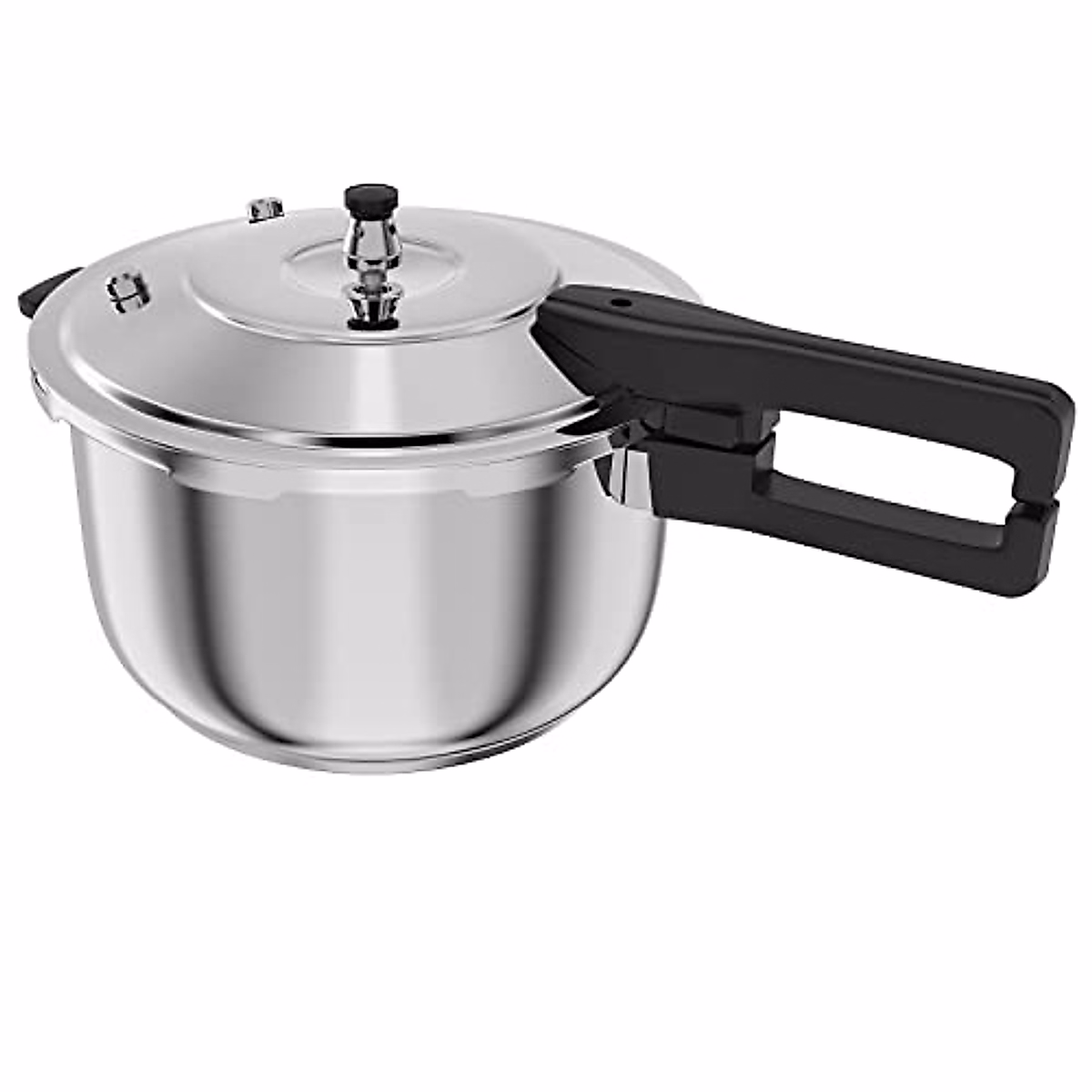 Yuebaaf Stainless Steel Pressure Cooker 6 QT, Suitable for All Cooktops, Compatible with Gas & Induction Cooker, Faster Cooking with Safely Valve, Silver