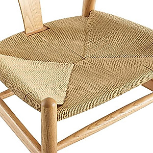 Modway Amish Mid-Century Wood Kitchen and Dining Room Chair in Natural