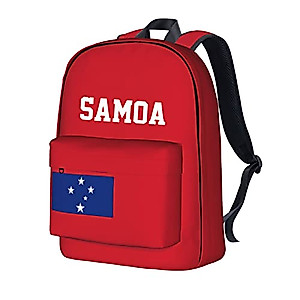 Samoa Flag Samoans Backpack Travel School Bookbags Shoulder Laptop Daypack College Soccer Bag For Womens Mens Boys Girls