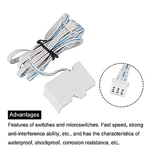 MECCANIXITY Ice Full Switch Sensor for Ice Maker Magnet Door Panel Switch 140cm Three Lines White