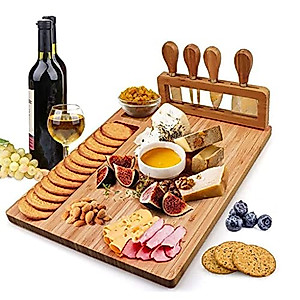 ＫＬＫＣＭＳ Kitchen Bamboo Cheese Board Chopping Board Wedding Gifts for Cheese Lovers