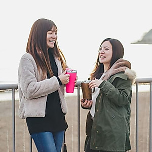 Blue Mate Toddy Vacuum Insulated Tumbler with Lid, 20.8 fl oz (800 ml), Neon Pink, Stainless Steel Vacuum Insulated Construction Keeps Cold and Hot for Long Times, 2 Stage Locking Lid That Will Not