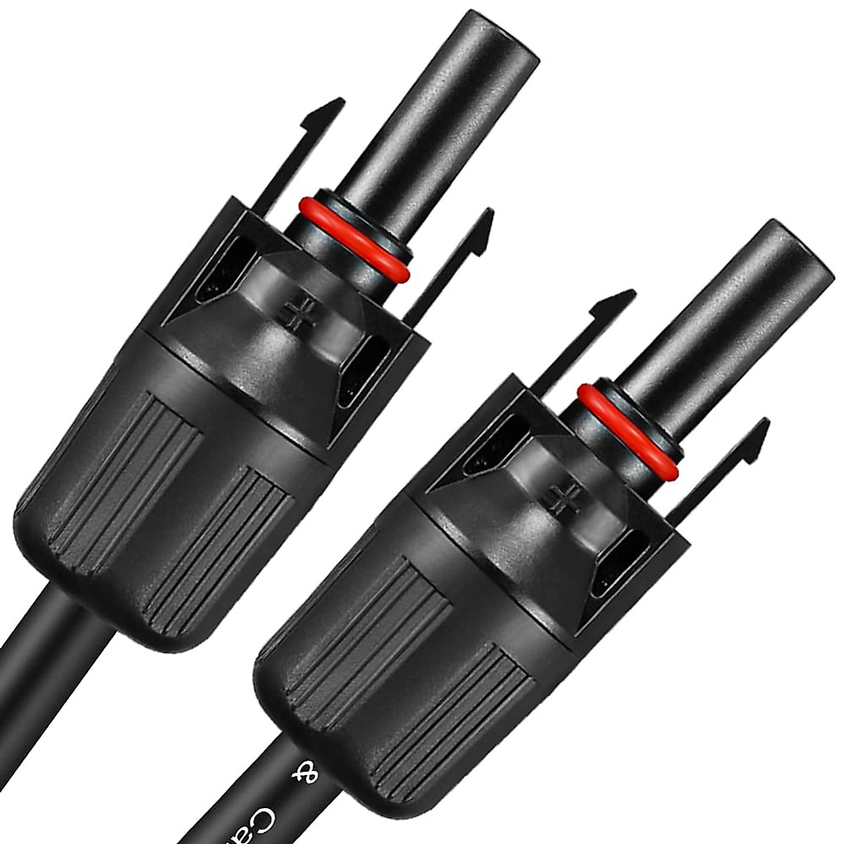 KEYGMA Solar Y Branch Connectors 1 to 2 Parallel Adapter Cable, Wire Plug Tool Kit for Solar Panels (2 Pairs)