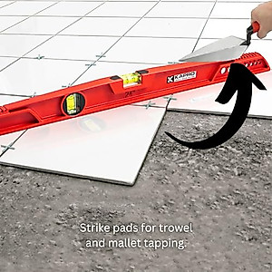 Kapro - 730 Topcast Mason Cast Level - For Masonry and Tilework - Features Shock-Resistant Vials and Strike Pads - Heavy Duty Aluminum - 32 Inch