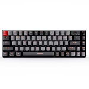 Qisan Mechanical Keyboard Gaming Keyboard Brown Switch 68-Keys Mini Design (60%) Gaming Wired Keyboard White Magicforce