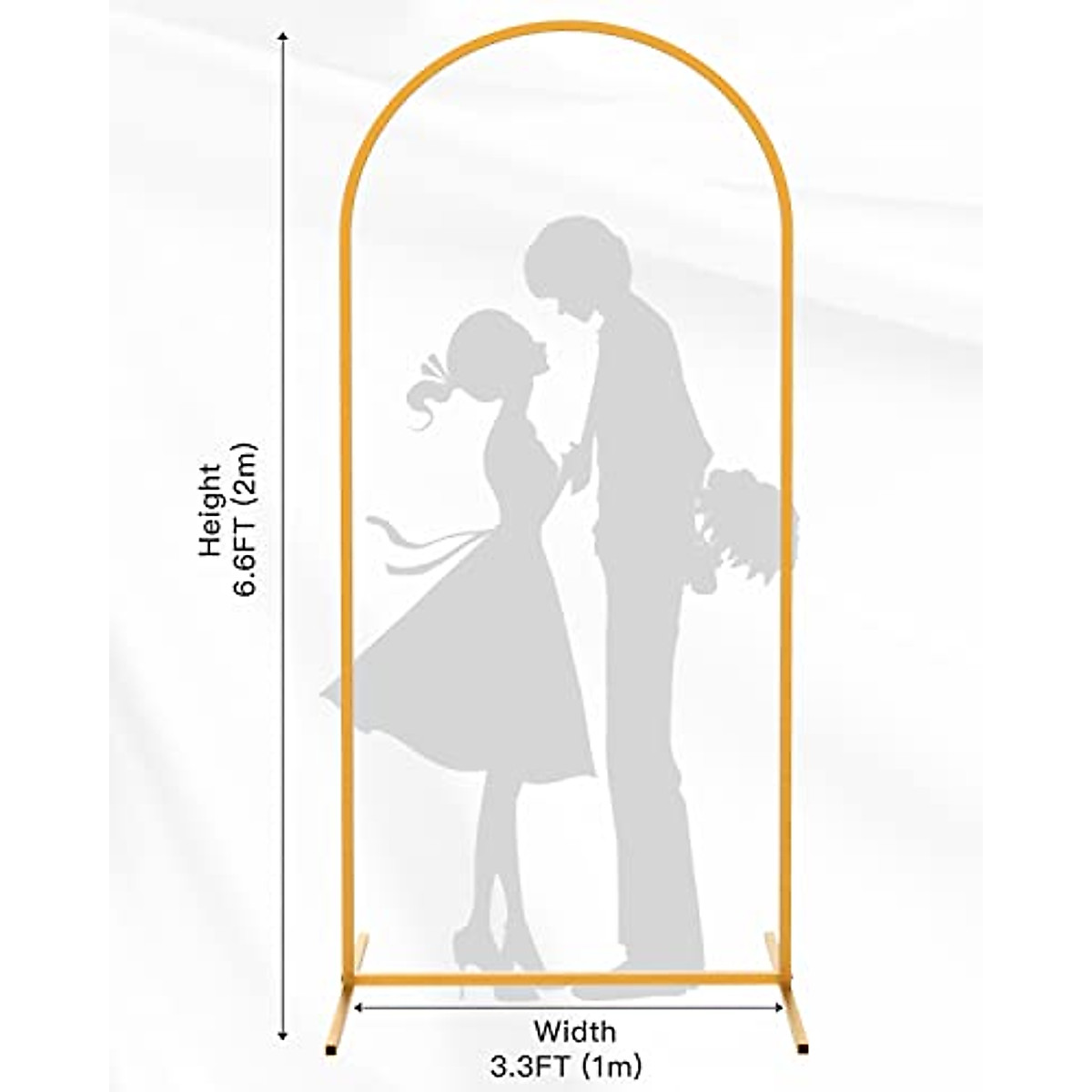 Wedding Arch Backdrop Stand,Gold Metal Door Arched Backdrop Frame ...