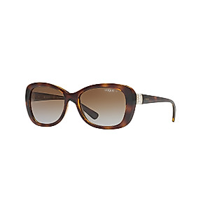 Vogue Eyewear Sunglasses Tortoise Frame, Brown Lenses, 55MM