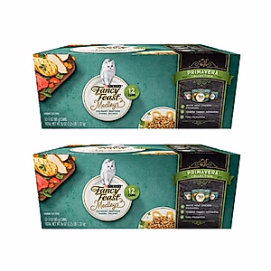 Fancy Feast Elegant Medley Primavera Collection Cat Food (Case of 2),Turkey, Tuna & Chicken, 36 ounces