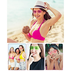 GCQJOQ 2 Pairs Heart Sunglasses for Women, Blue Heart Glasses for Party Favor