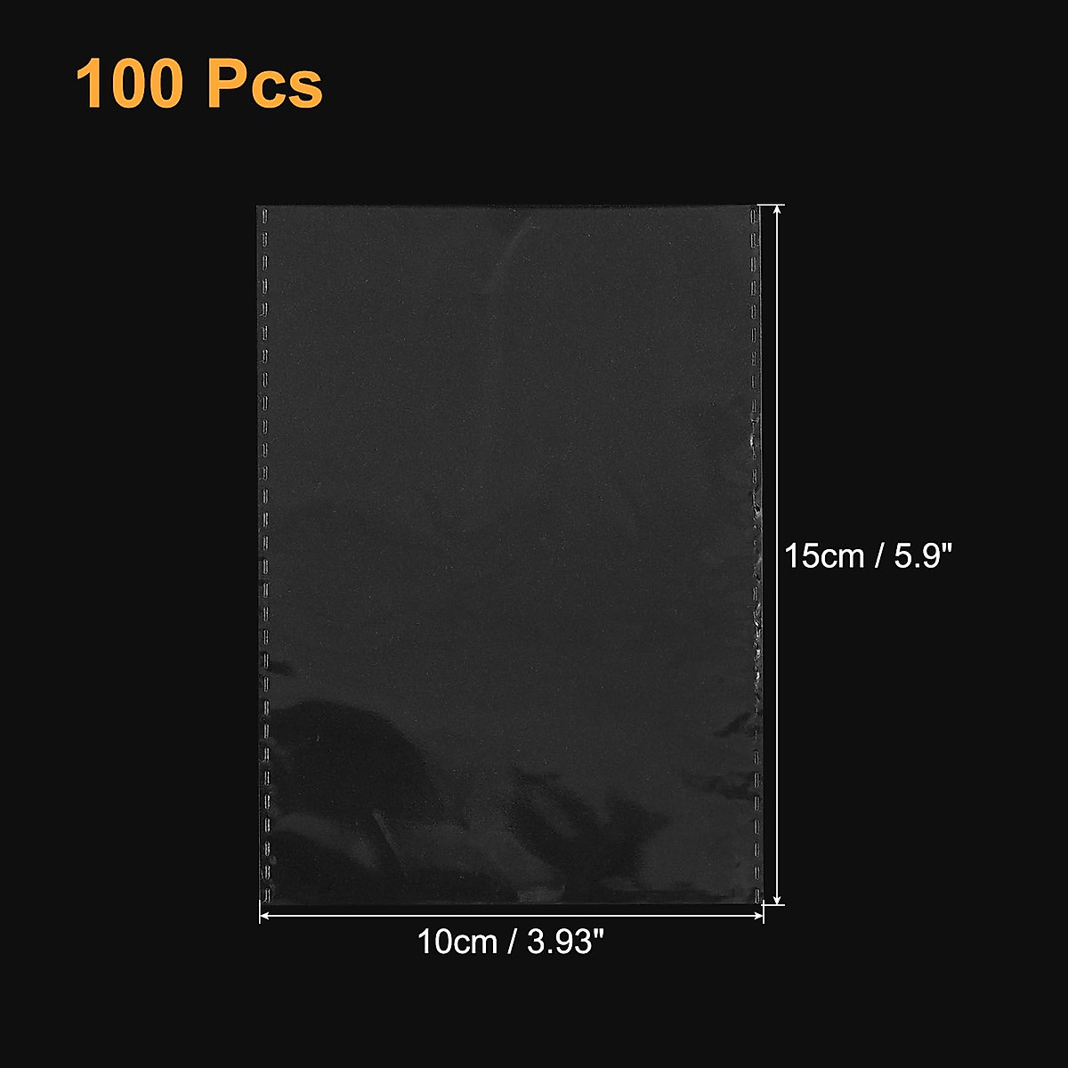 uxcell 100Pcs Clear Cello Bags, 4" x 6" Plastic Flat Open-End OPP Cello Treat Bags Cello Poly Bags for Packing Cookies Candy Jewelry Gifts, Clear