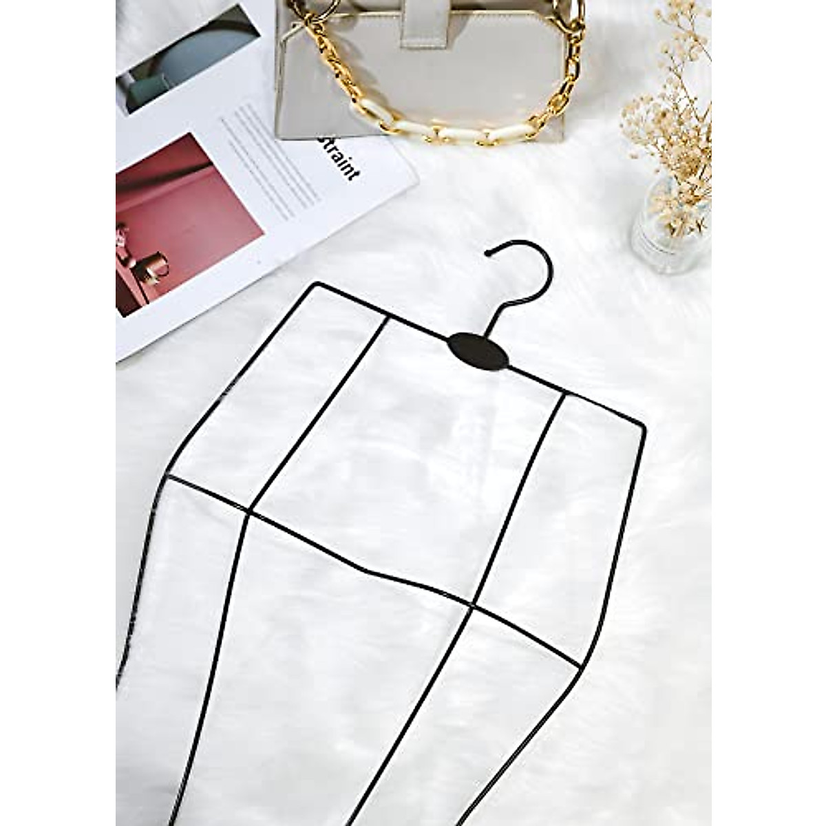 Black Full Body Shape with Chest Metal Wire Swimwear Swimsuit Hanger for Bikini Display Lingerie Hangers(10Pack，Black)