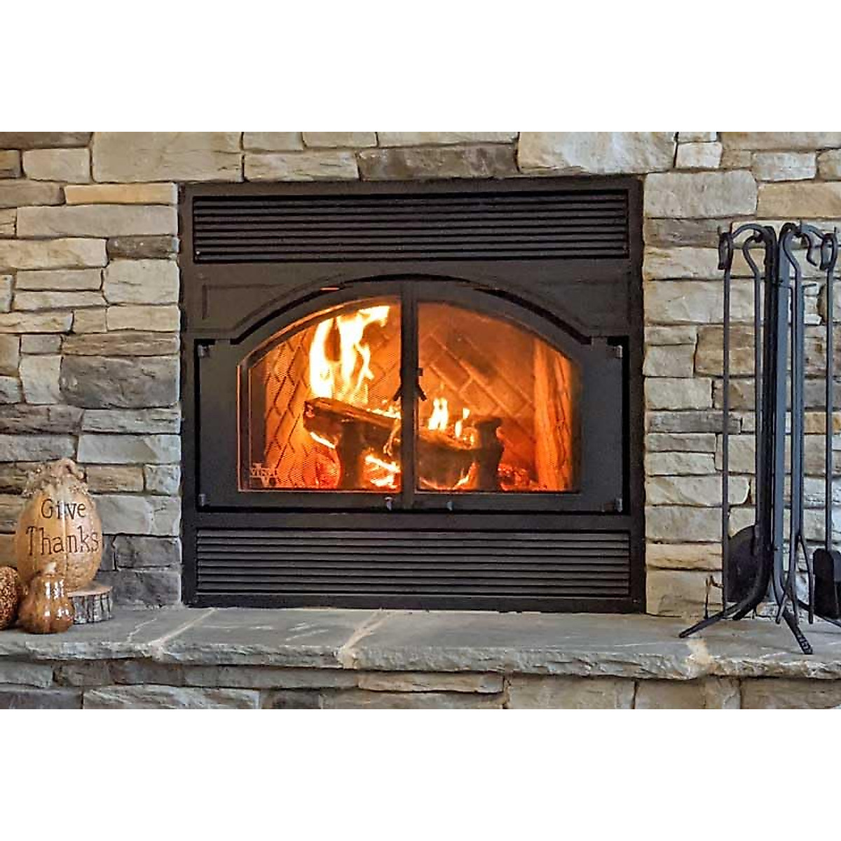 Pilgrim 18002 5 Piece Forged Hearth Tool Set - 33" Tall Black