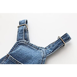 GUAGLL Pet Dog Clothing Washed Denim Comfort Stretch Jeans