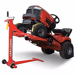 MoJack Craftsman 45099 Lift-500lb Lifting Capacity, Fits Most Residential and Zero Turn Radius Riding Lawn Mowers, Folds Flat for Easy Storage, Use for Mower Maintenance or Repairs, Red