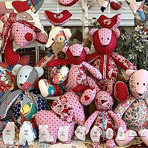 Memory Bear Template Ruler Set with Instructions, Memory Bear Sewing Patterns Template, Acrylic Quilting Template Cutting Set for Sewing Bear Pattern Template Home Sewing Art Craft (10 PCS (12 inch))