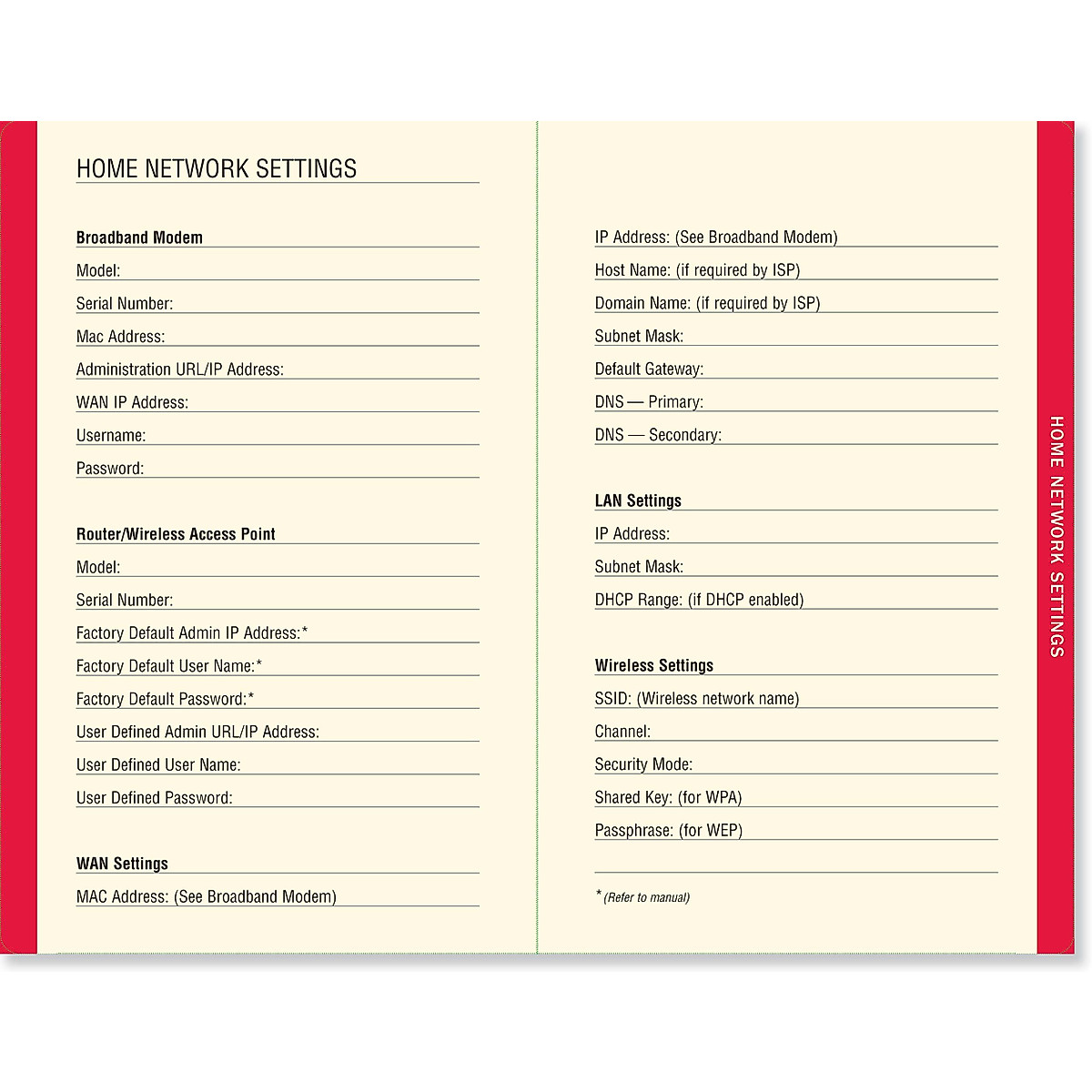 The Personal Internet Address & Password Logbook (removable cover band for security)