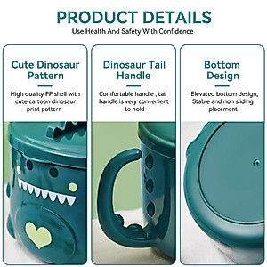 HERCHR Cartoon Stainless Steel Soup Bowl, Cute Cereal Bowl with Lid and Handles Green Japanese Ramen Bowl Soup Bowls with Handles for Soup Cereal Rice