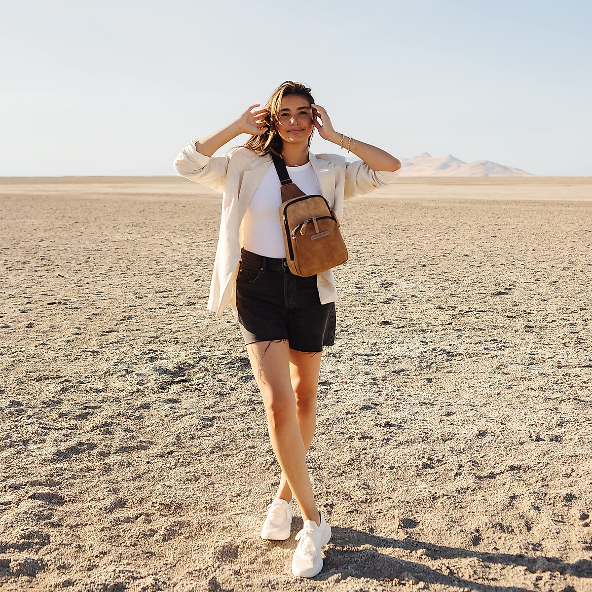 Petunia Pickle Bottom Criss-Cross Sling Bag - Sling Bag for Women and Men - Adjustable Straps to Custom-Fit - Spacious Main Pocket - Small Sling Bag - Stylish Sling Bag - Disney Princess