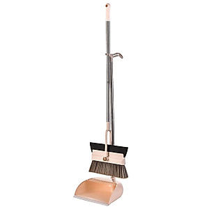 Broom with Dustpan Combo Set Floor Cleaner 2-in-1 Wiper Set Besom Sweeper Household Besom Hair Soft Dustpan Multifunct Broom Set Dust Pan and Broom Set Cleaning Tools Apartment Home Essentials