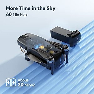 Ruko F11MINI Drones with Camera for Adults 4K, 2 Batteries 60 Min Flight Time, Foldable & Lightweight, 5GHz WiFi, GPS Auto Return, Follow Me, Waypoints, Points of Interest for Beginner