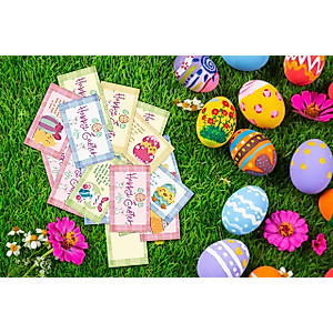 HEZNZXQ Easter Treasure Hunt Clues Game Cards, Bunny Scavenger Hunt Card Game(20 Cards with Envelopes), Indoor Ourdoor Party Games Supplies Activities for Adults (A03)