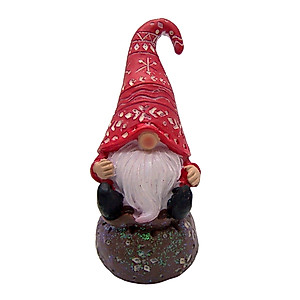 Wowser Festive Holiday Sitting Gnome Figurines, Christmas Decoration, 3 Assorted, 5 Inches