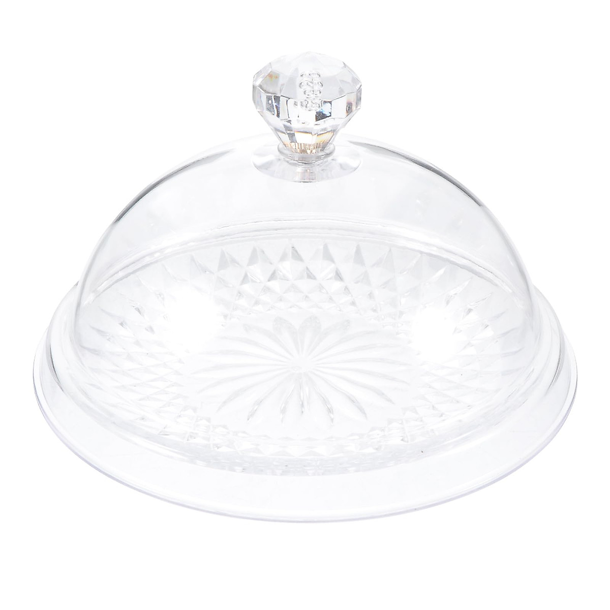 BESTonZON Dessert Display Tray, 8.27x8.27x5.91in Square, Transparent Polypropylene Tray with Acrylic Lid, Shatterproof Servingware for Food, Ideal for Christmas, Easter, Anniversary, Birthday