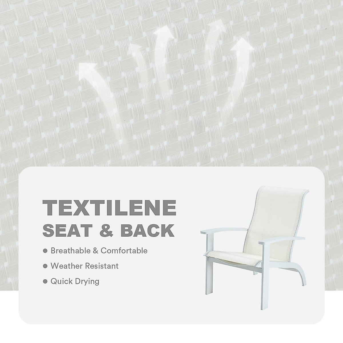 DIFY Patio Adirondack Chair Set of 2,Outdoor Adirondack Chair Weather Resistant for Backyard,Pool Deck and Beach,White