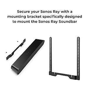 HumanCentric Mount Compatible with Sonos Ray TV Mount, Mounting Bracket for Floating Style Sonos Ray Mount and Sonos Ray Wall Mount, Soundbar Mount for Sonos Ray Sound Bar Mount Under TV, Black