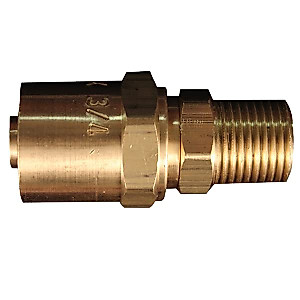 Milton 622 3/8" MNPT Reusable Hose End Fittings - Box of 5,Gold