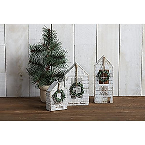 Mud Pie White Wreath Home Plaque, Home Sweet Home, 7" x 4"