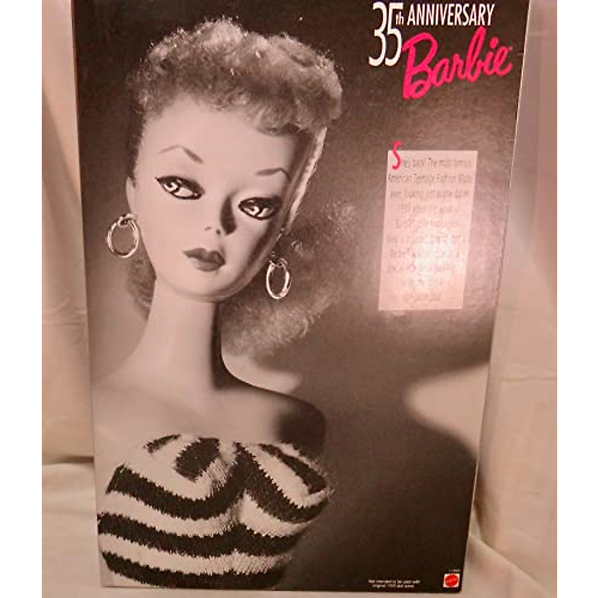 Original 1959 Blonde Barbie Doll 35th Anniversary Special Edition REPRODUCTION