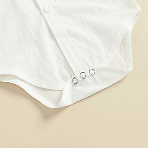 Qiylii Infant Baby Boys Short Sleeve Bowtie Buttons Bodysuit Shirts Suspender Shorts Casual Summer Clothes (Green, 3-6 Months)