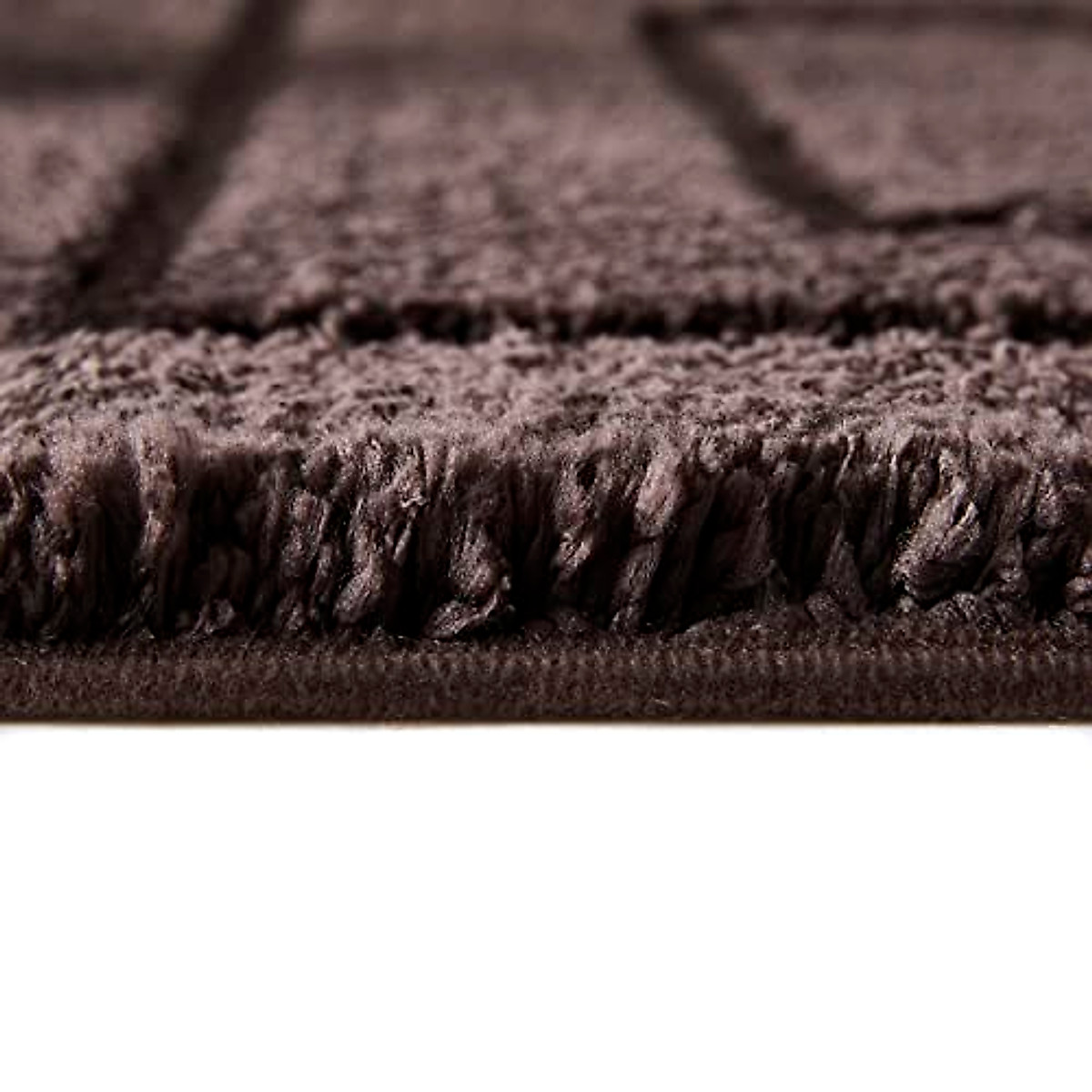 WPM Bathroom Rugs and Shower Curtain Set. Animal Leopard Print Luxury Absorbent Bath Rug Contour mat, Non Slip Plush Carpet for Floor. Fabric Shower Curtain, Hooks and Towel Set (Animal Coffee)