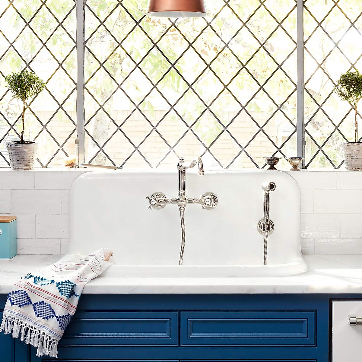 Vintage Tub & Bath 36 Inch Cast Iron High Back Farm Sink